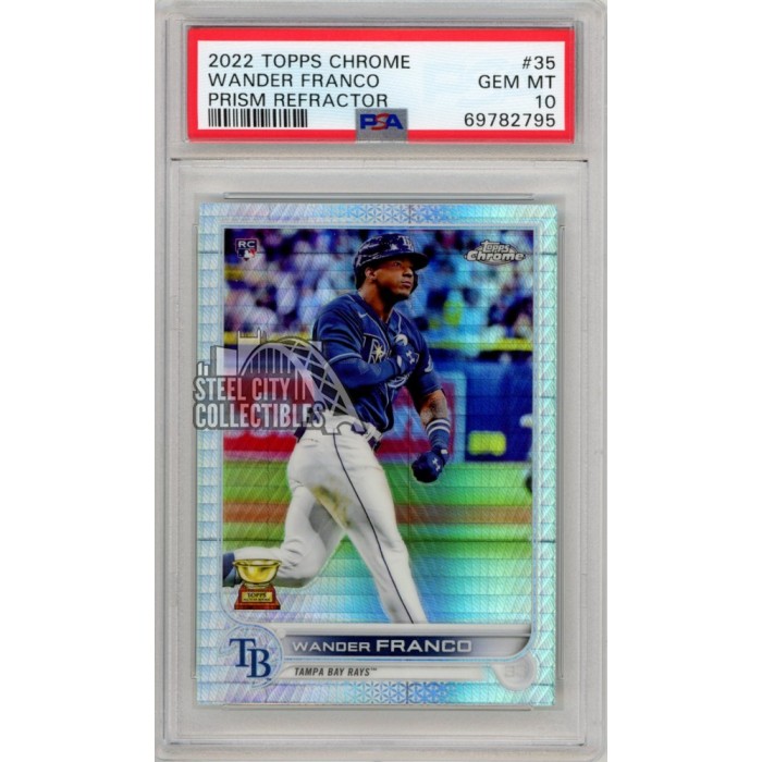 Wander Franco 2022 Topps Chrome Prism Rookie Card #35 PSA 10 Gem Mint ...