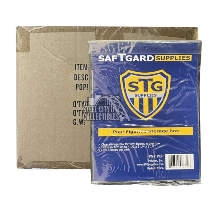 Saf-T-Gard Funko Pop! Plastic Foldable Protector 240-Box Case | Steel ...