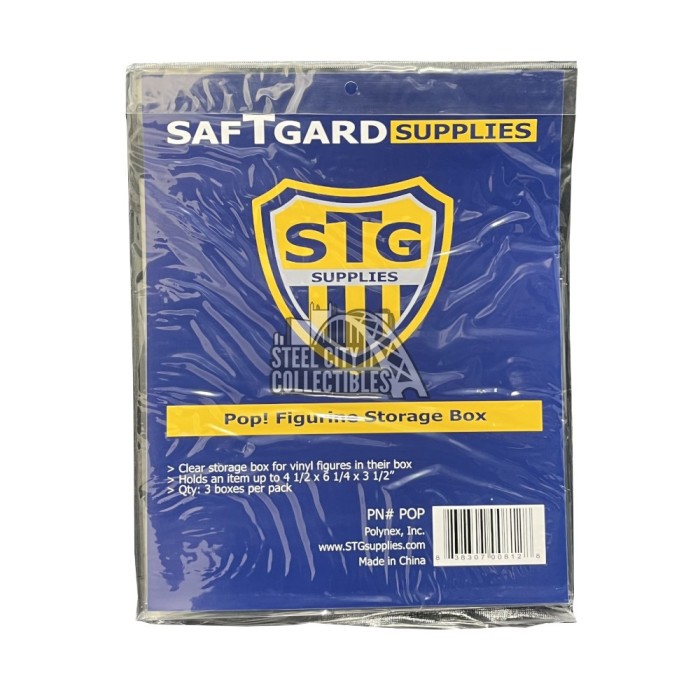 Saf-T-Gard Funko Pop! Plastic Foldable Protector 3-Box Pack | Steel ...