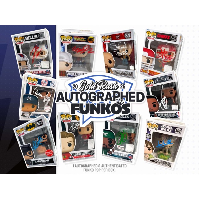 2026 Gold Rush Autographed Funkos Series 1 6-Box Case | Steel City ...