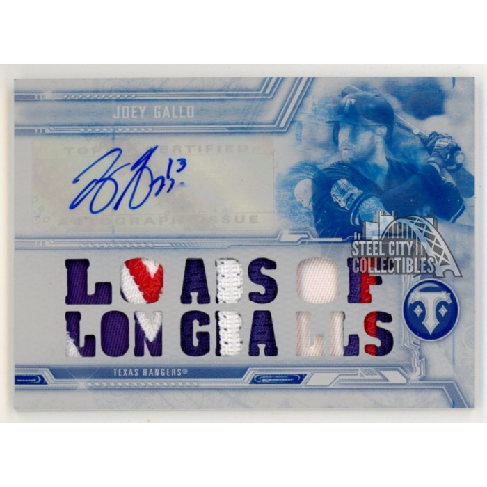 Joey Gallo 2020 Topps Triple Threads White Whale Autograph Patch Card 1 ...