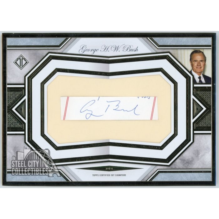 George H. W. Bush 2019 Topps Transcendent Oversized Framed Cut ...