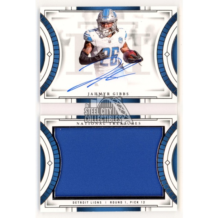 Jahmyr Gibbs 2023 Panini National Treasures Autograph Rookie Jersey ...
