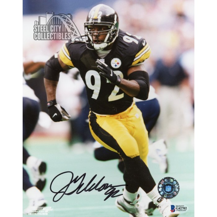 Jason Gildon Autographed Pittsburgh Steelers 8x10 Photo (Black Ink ...
