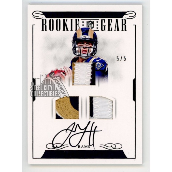 Jared Goff 2016 Panini National Treasures Autograph Rookie Patch Card 5 ...