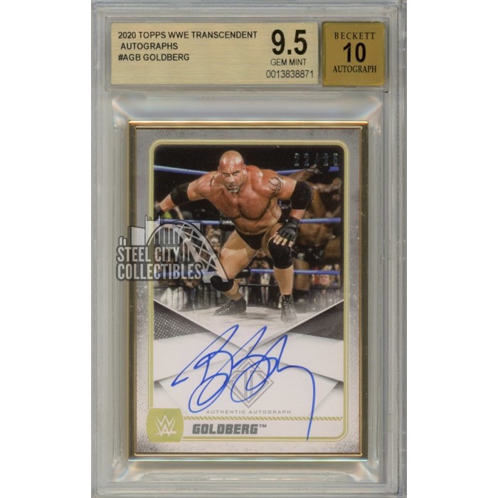 Goldberg 2020 Topps Transcendent WWE Autograph Card 22/25 BGS 9.5 ...