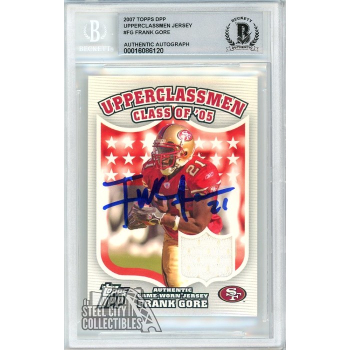 Frank Gore 2007 Topps DPP Autograph Jersey Card #UC-FG BAS 10 | Steel ...