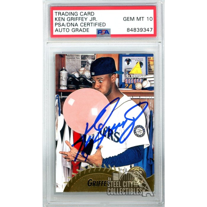 Ken Griffey Jr 1995 Pinnacle Autograph Card #128 PSA/DNA 10 | Steel ...