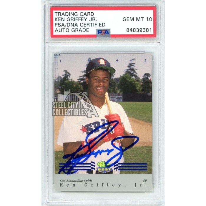 Ken Griffey Jr 1992 Classic Best Autograph Card #BC12 PSA/DNA 10 ...