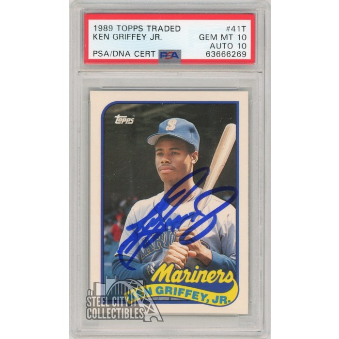 Ken Griffey Jr 1989 Topps Traded Autograph Rookie Card #41t Psa 10 Psa