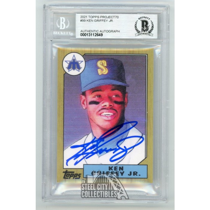 Ken Griffey Jr 2021 Topps Project 70 Autographed Card #99 - BAS 10 ...