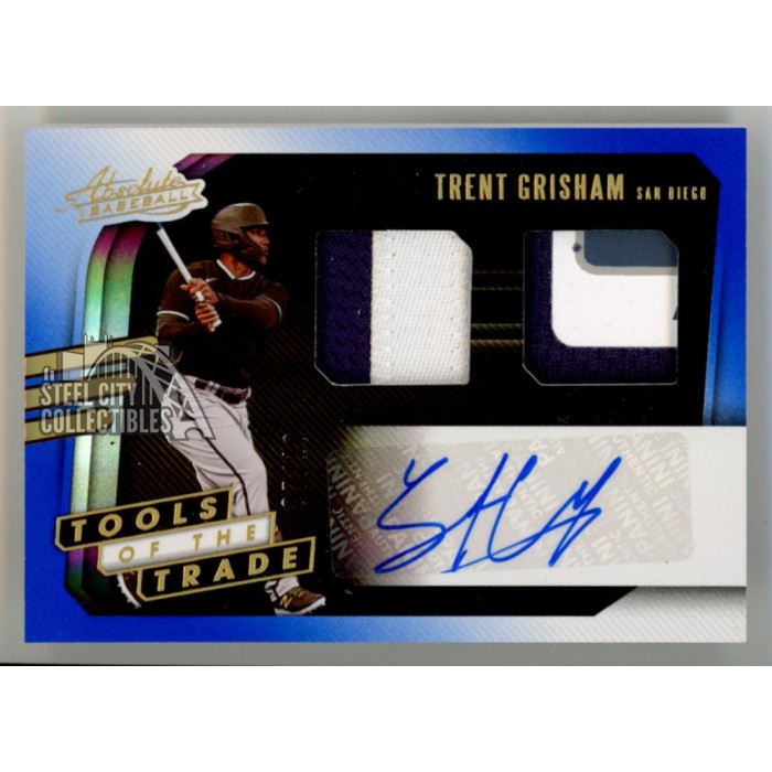 Trent Grisham 2021 Panini Absolute Autograph Dual Patch Card 07/10 ...