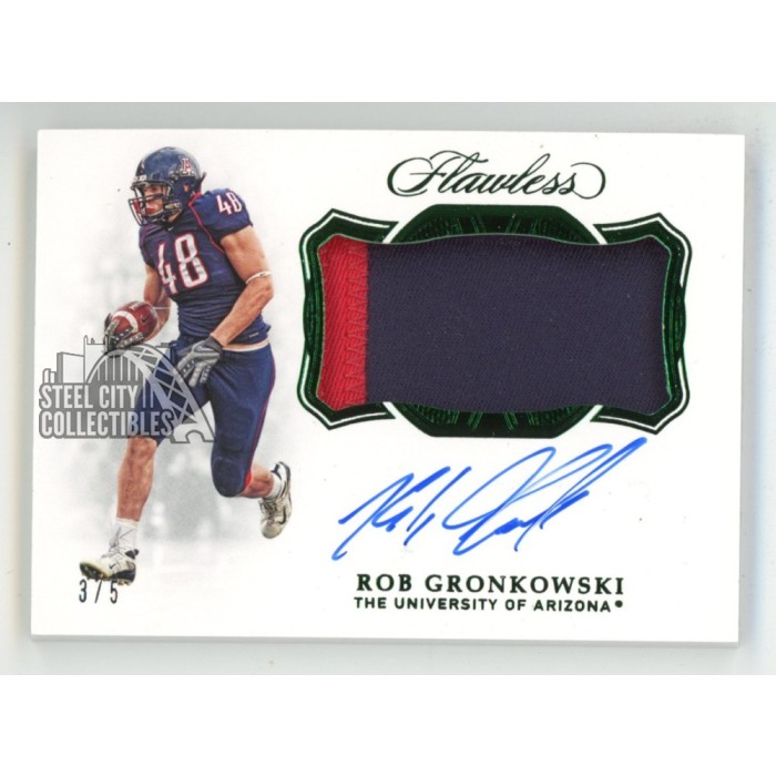 Rob Gronkowski 2019 Panini Flawless Collegiate Autograph Patch Card #42 ...