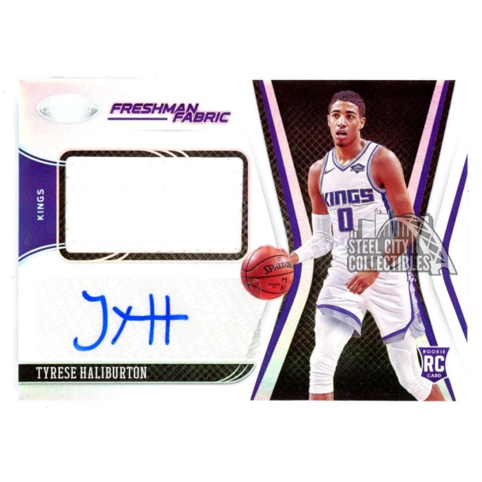 Tyrese Haliburton 2020-21 Panini Certified Autograph Rookie Jersey Card ...