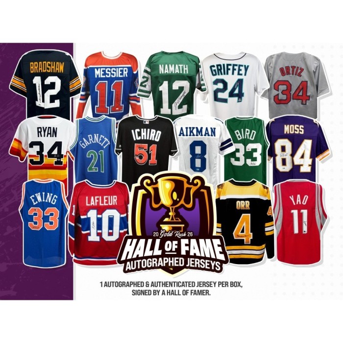2026 Gold Rush Autographed Jersey Hall of Fame Edition 6-Box Case ...