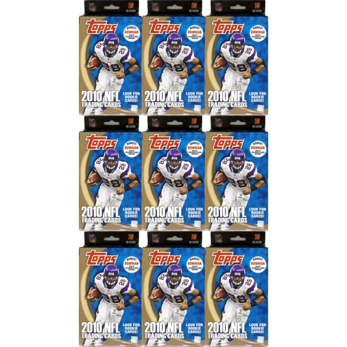2010 Topps Football Hanger Box 9-Box Lot | Steel City Collectibles