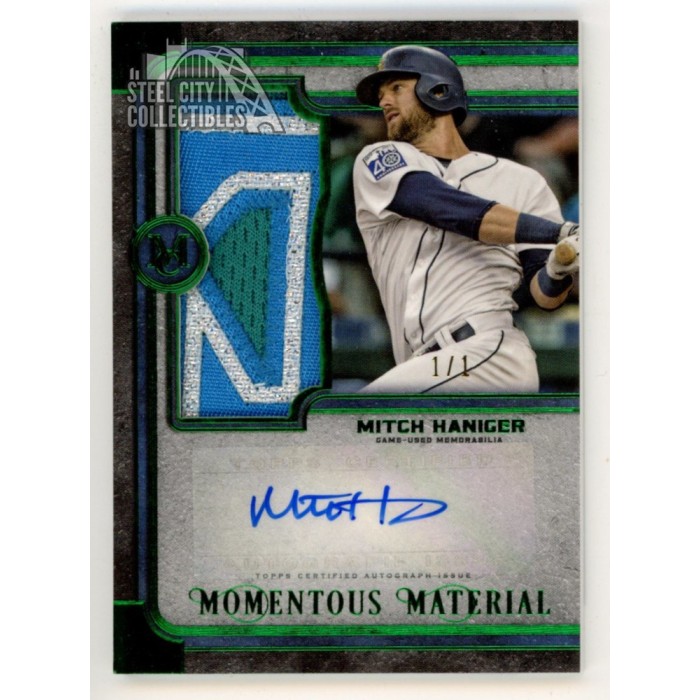 Mitch Haniger 2019 Topps Museum Autograph Jumbo Patch Card #JPA-MH 1/1 ...