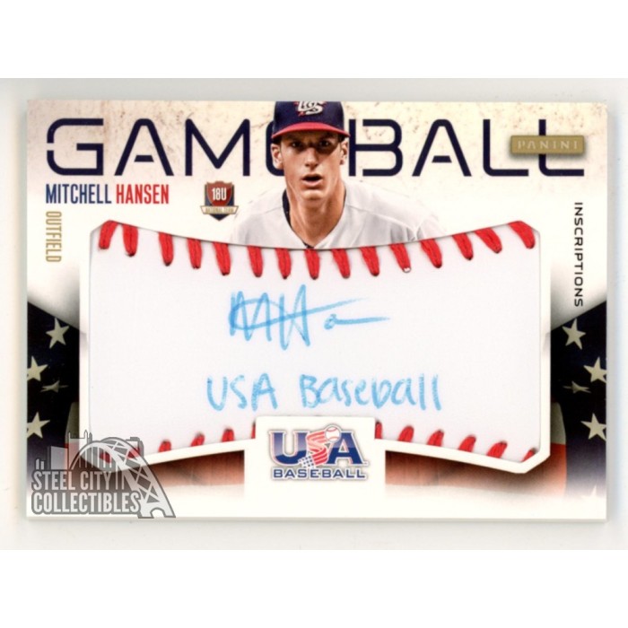 Mitchell Hansen 2014 Panini USA Ball Autograph Card #37 3/5 | Steel ...