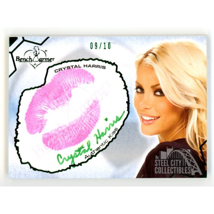 Crystal Harris 2011 Benchwarmer Kiss Autograph Green Card 09/10 Hugh ...