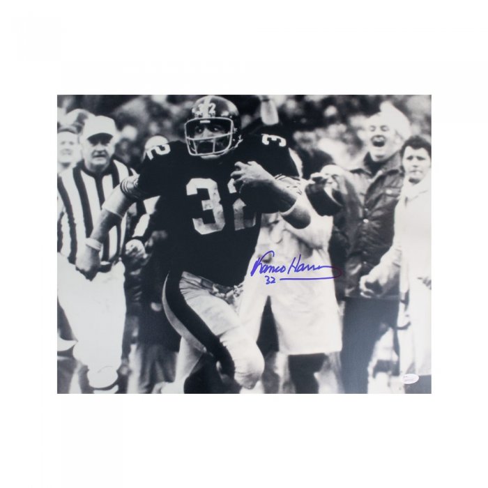 Franco Harris Autographed Pittsburgh Steelers 16x20 (B&W Running) - JSA ...