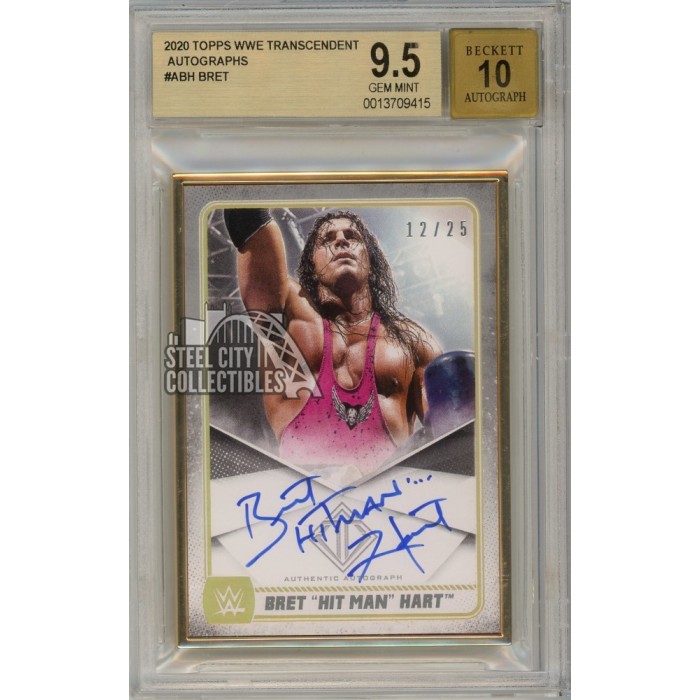 Bret "Hit Man" Hart 2020 Topps Transcendent WWE Autograph Card 12/25 ...
