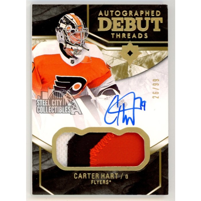 Carter Hart 2018-19 Upper Deck Ultimate Collection Autograph Debut ...