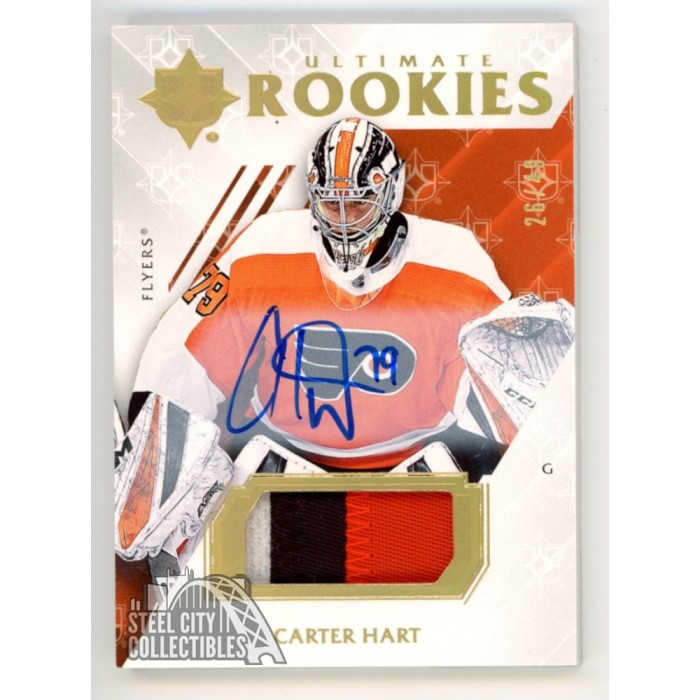 Carter Hart 2018-19 Upper Deck Ultimate Collection Autograph Rookie ...