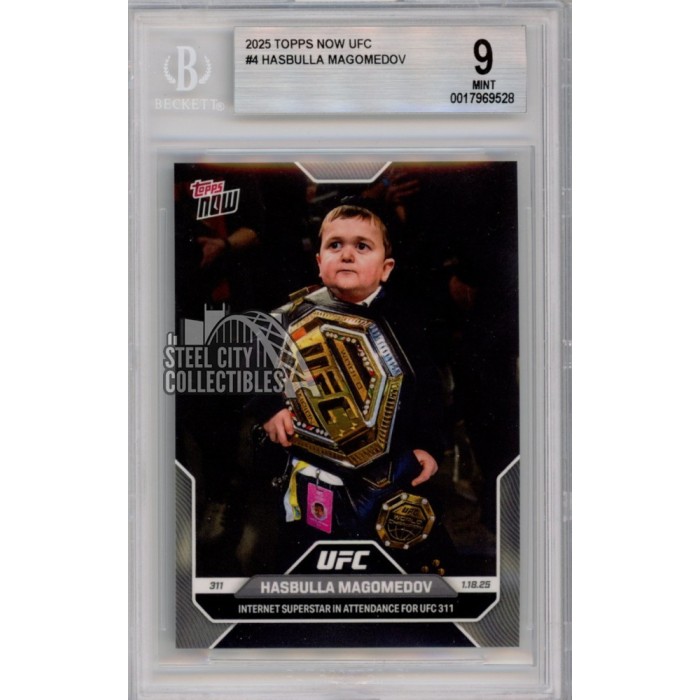 Hasbulla Magomedov 2025 Topps Now UFC Card #4 BGS 9 Mint | Steel City ...