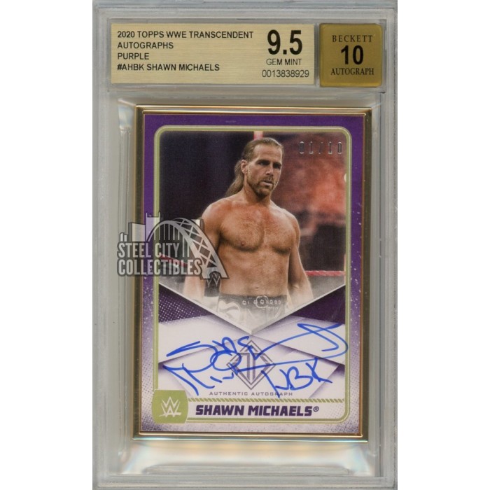 Shawn Michaels 2020 Topps Transcendent WWE Purple Autograph Card 01/10 ...