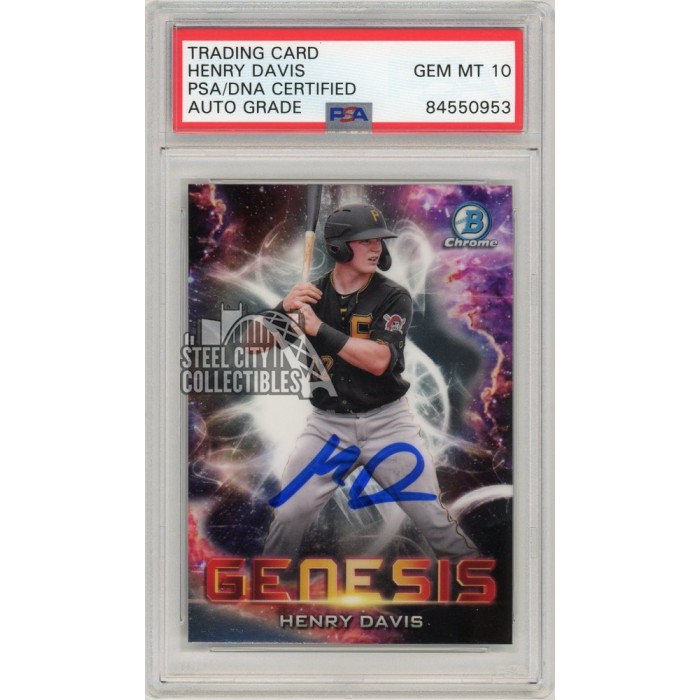 Henry Davis 2021 Bowman Draft Genesis Chrome Autograph Card GNS-1 PSA ...