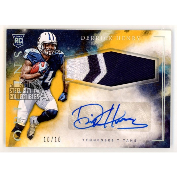 Derrick Henry 2016 Panini Origins Autograph Rookie Patch Card #RJPA-DH ...