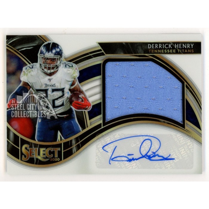 Derrick Henry 2021 Panini Select White Autograph Patch Card 15/25 ...