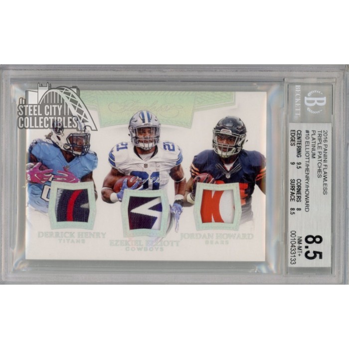 Derrick Henry/Ezekiel Elliott/Jordan Howard 2016 Flawless Triple Rookie ...