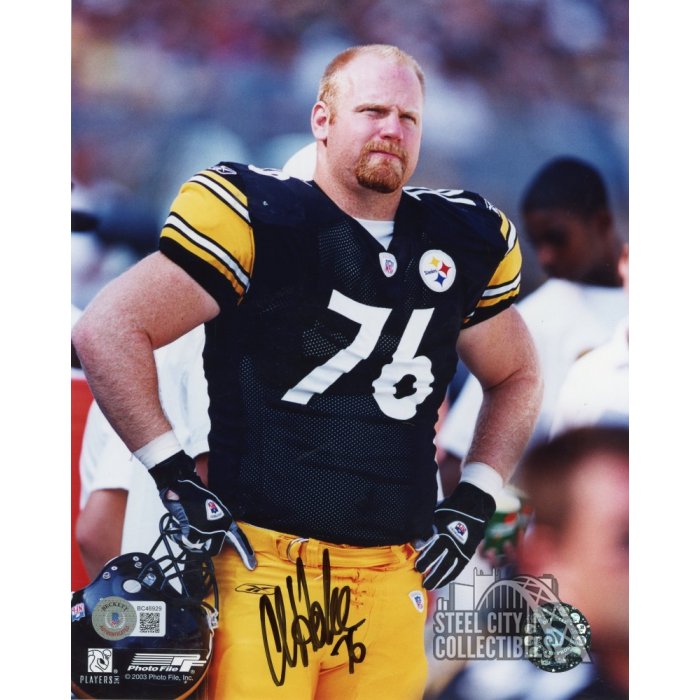 Chris Hoke Autographed Pittsburgh Steelers 8x10 Photo - BAS (Black Ink ...