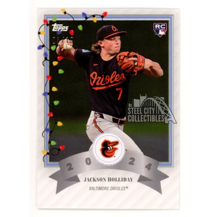 Jackson Holliday 2024 Topps Wonderland Holiday Lights Rookie Card RC #3 ...