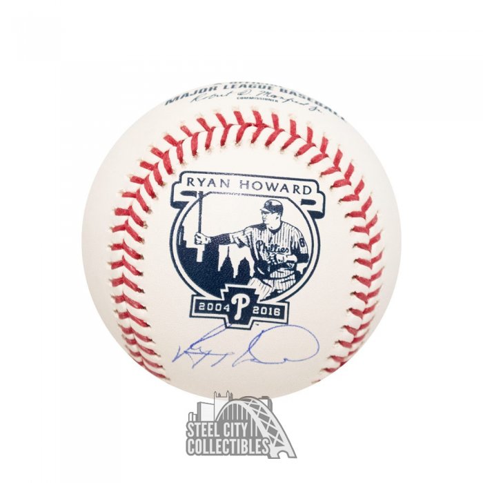 Ryan Howard Autographed Retirement Official MLB Baseball - JSA COA ...