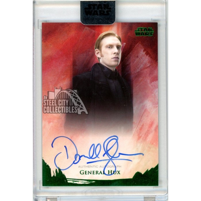 Domhnall Gleeson General Hux 2018 Topps Star Wars Stellar Signature ...
