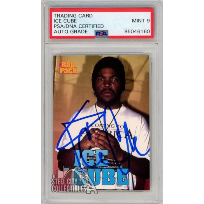 Ice Cube 1991 Rap Pack Autograph Rookie Card #48 PSA/DNA 9 | Steel City ...