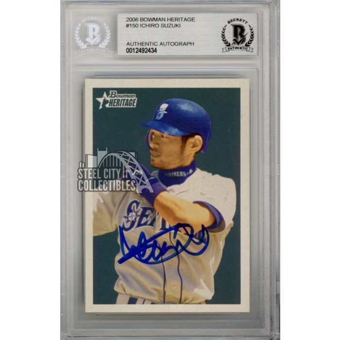 Ichiro Suzuki 2006 Bowman Heritage Autograph Card #150 BAS | Steel City ...