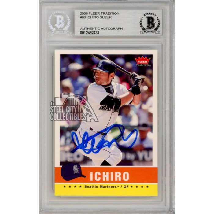 Ichiro Suzuki 2006 Fleer Tradition Autograph Card #86 BAS | Steel City ...