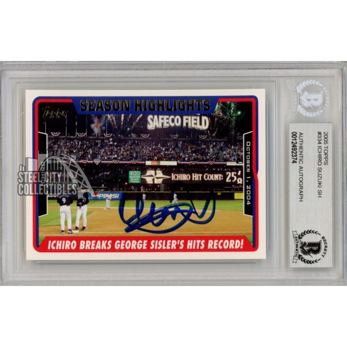 Ichiro Suzuki 2005 Topps Season Highlights Autograph Card #334 BAS ...