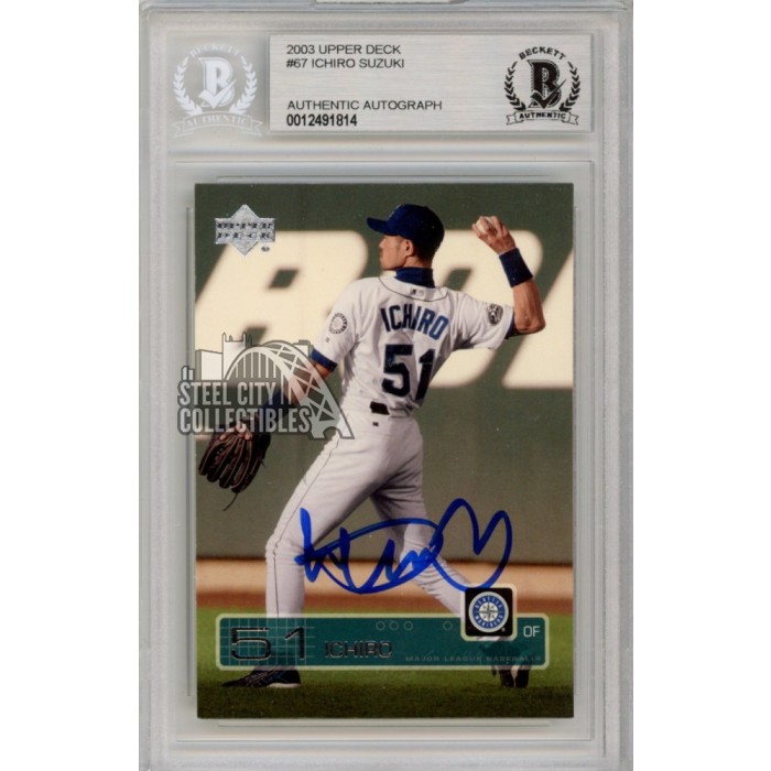 Ichiro Suzuki 2003 Upper Deck Autograph Card #67 BAS | Steel City ...