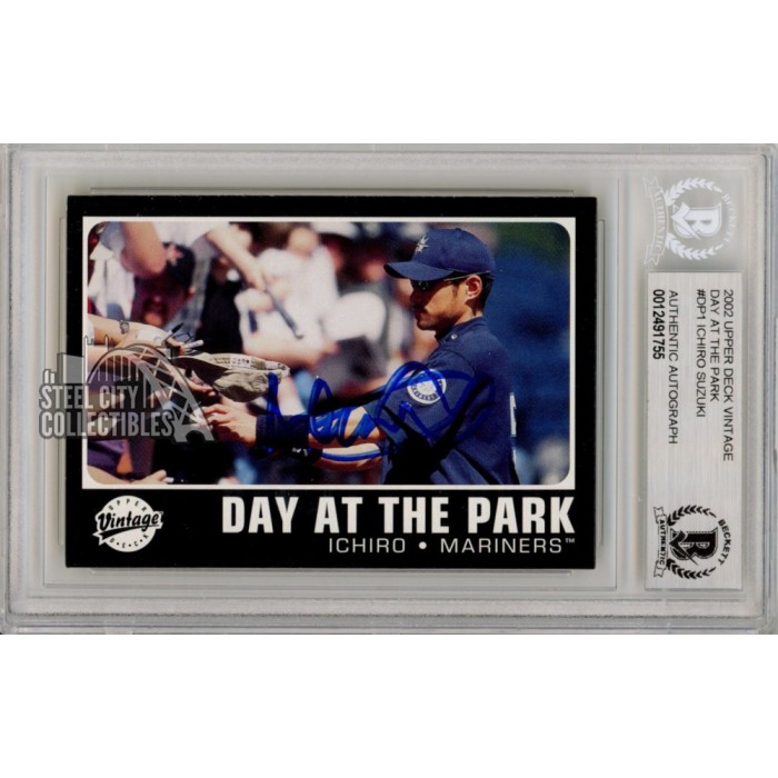 Ichiro Suzuki 2002 Upper Deck Vintage Autograph Card #DP1 BAS | Steel ...
