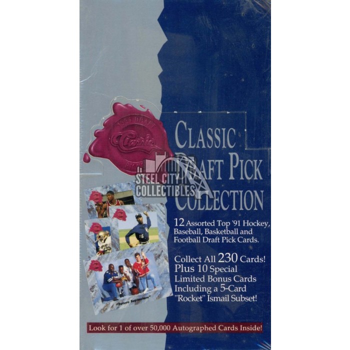 1991 Classic Draft Pick Collection Multi-Sport Hobby Box | Steel City ...