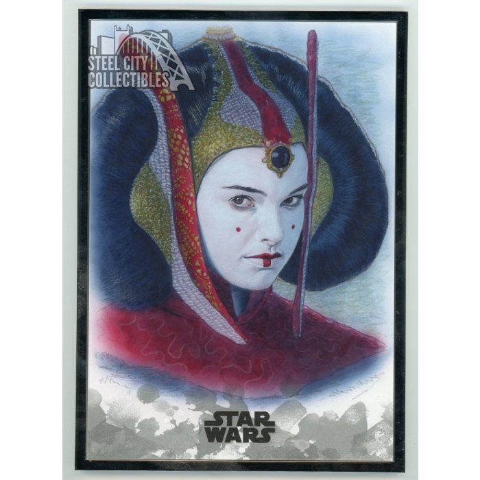 Queen Amidala 2019 Topps Star Wars Stellar Signatures Artist Sketch ...