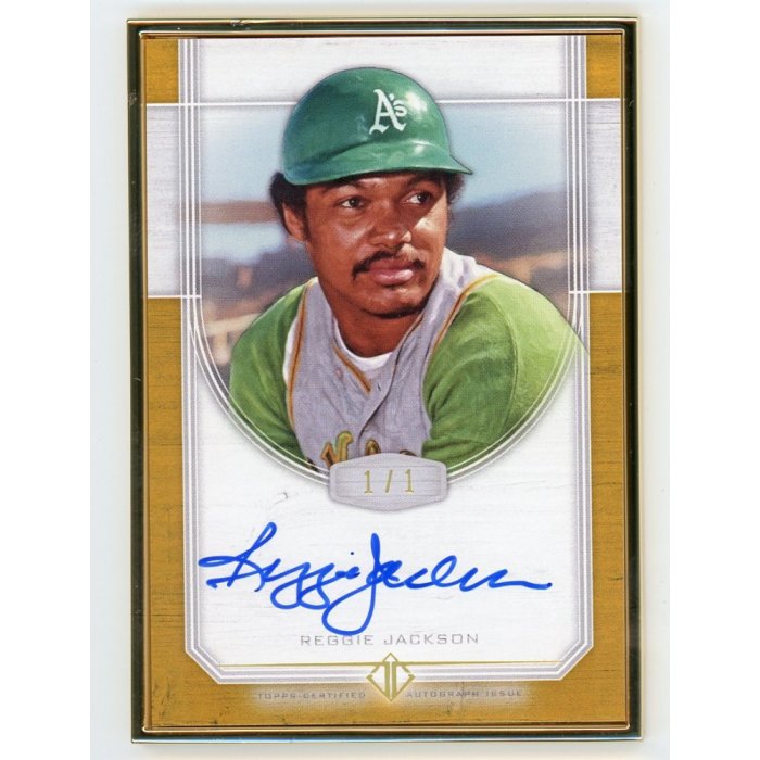 Reggie Jackson 2017 Topps Transcendent Baseball Framed Gold Autograph ...