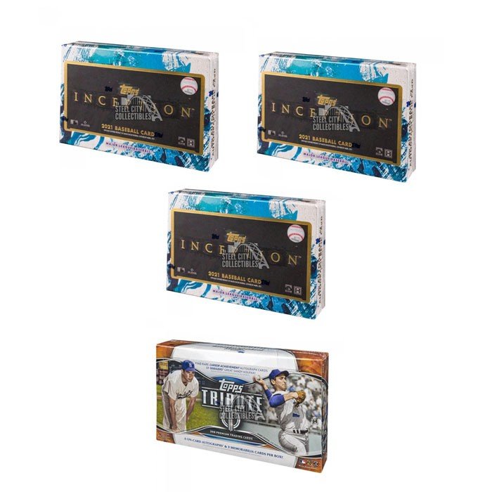 2021 Topps Inception Baseball 3 Hobby Box & 2018 Topps Tribute Baseball ...