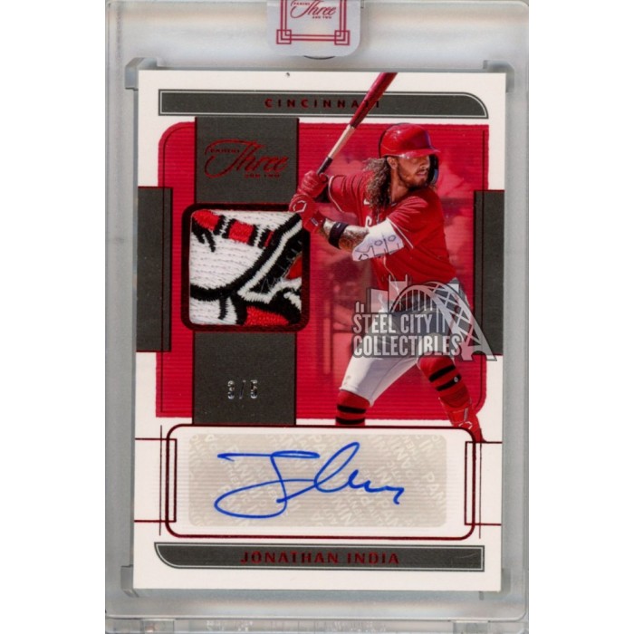 Jonathan India 2022 Panini Three And Two Autograph Logo Patch Card #AJ ...