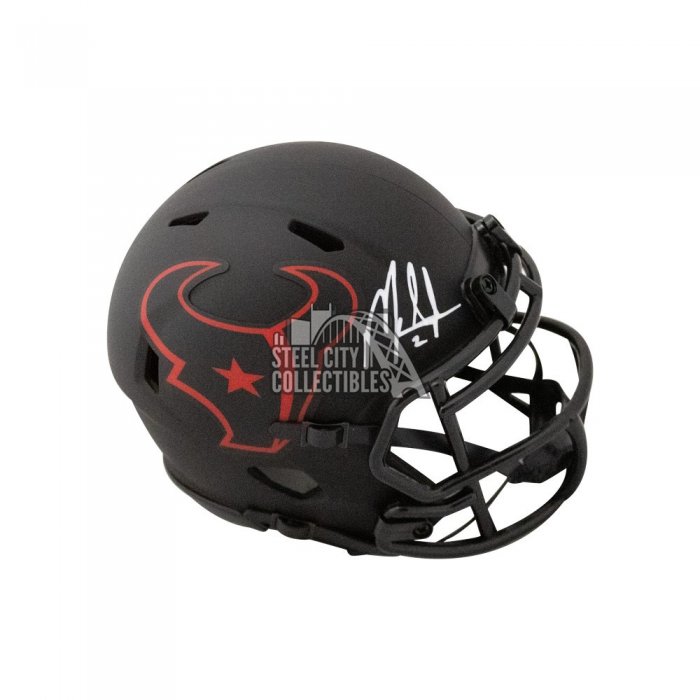 Mark Ingram Autographed Houston Texans Eclipse Mini Football Helmet ...
