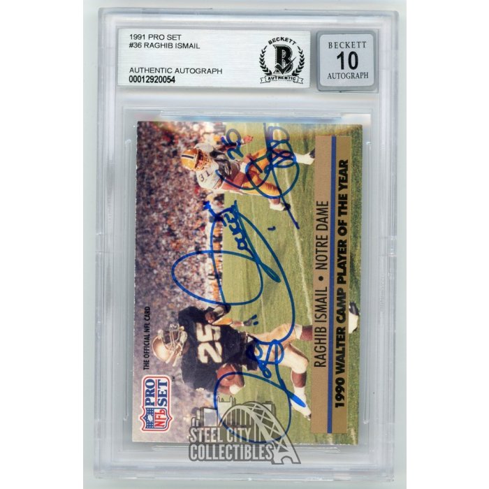 Raghib Rocket Ismail 1991 Pro Set Autographed Card #36 - BAS 10 | Steel ...